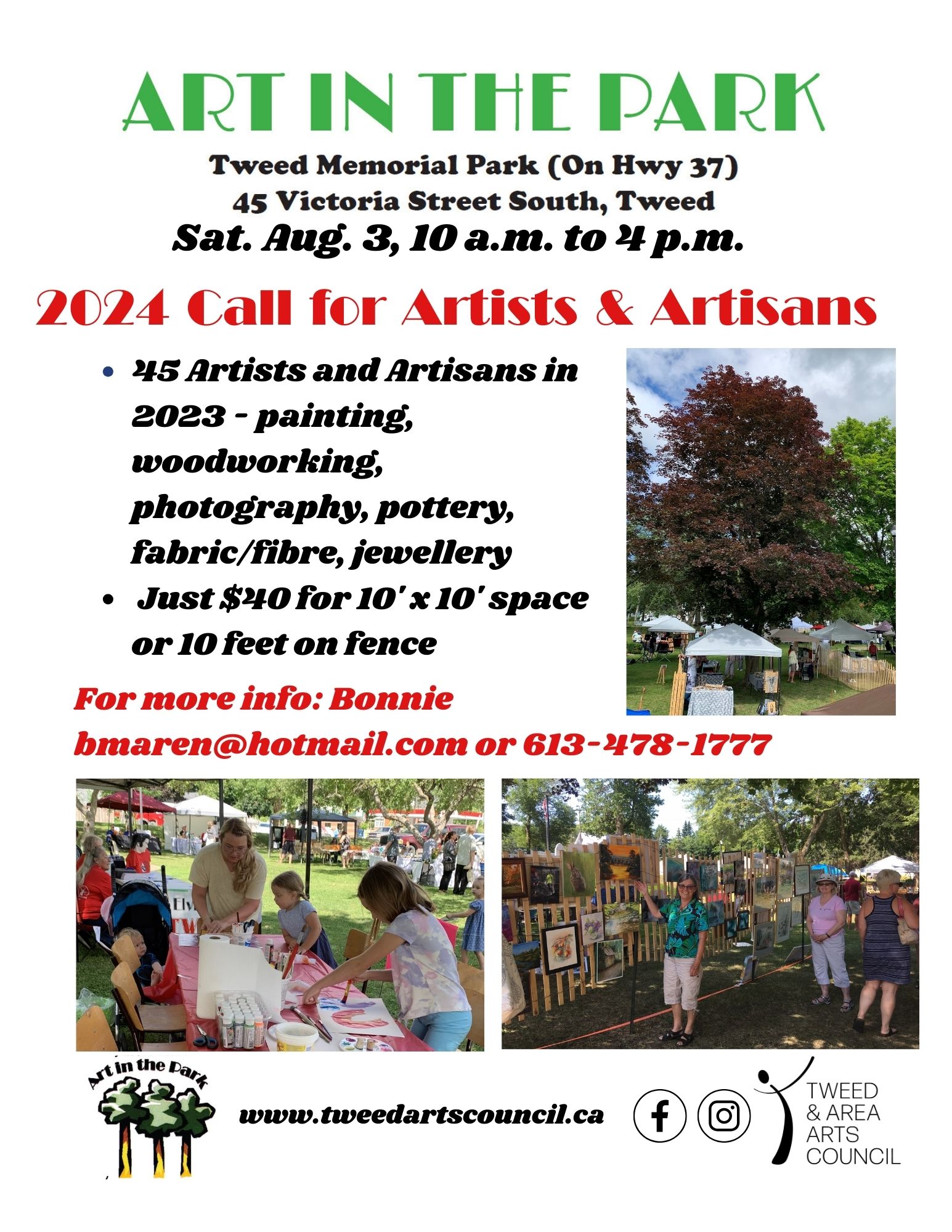Tweed & Area Arts Council: Art in the Park - Tweed and Area Arts Council